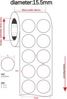 China 15.5mm 1.5mil White Gloss High Temperature Resistant Polyimide Label for sale