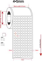 China 4x5mm Thermal Transfer Adhesive Label 1mil White Matte Anti Static Polyimide Label for sale