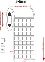 China 5x5mm 1mil White Matte High Temperature Resistant Polyimide Label for sale