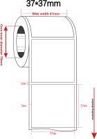 China 37x37mm Permanent Adhesive Label 2mil White Matte Polyimide Label For Metal for sale