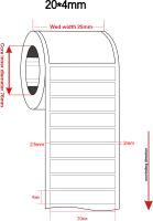 China 20mmx4mm Adhesive White Labels 1mil  White Gloss High Temperature Resistant Polyimide Label for sale