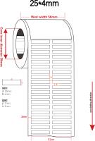 China 25mmx4mm High Temperature Adhesive Labels 1mil White Matte Polyimide for sale