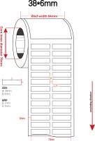 China 38mmx6mm 1mil  White Matte High Temperature Resistant Polyimide Sticker for sale
