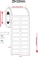 China 25mmx10mm High Temperature Adhesive Labels 1mil White Matte Polyimide Material for sale