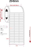 China 25mmx6mm High Temperature Adhesive Labels 1.5mil White Gloss Polyimide Label for sale