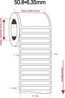 China 50.8x6.35mm High Temperature Adhesive Labels 1mil White Gloss Polyimide Label For Anti-Static for sale