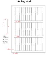 China 24*84*9*37m 2mil White Matte Synthetic Paper Flag Tag For Cable Label With Tear Hard for sale