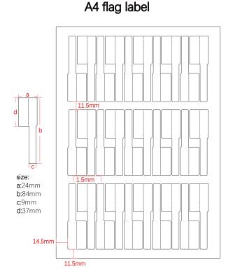 China 24*84*9*37m 2mil White Matte Synthetic Paper Flag Tag For Cable Label With Tear Hard for sale