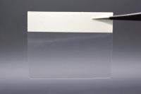 China 55mmx46-13mm Cable Adhesive Label 2mil White Matte Translucent Water Resistant Vinyl Cable Label for sale