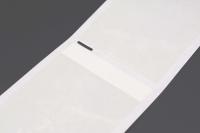 China 12x100-12mm Cable Adhesive Label 2mil White Gloss Transparent Water Resistant Polyester Cable Label for sale