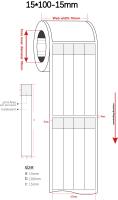 China 15x100-15mm 1mil White Gloss Transparent Water Resistant Polyester Cable Label for sale