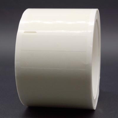 China 15x100-15mm 1mil White Gloss Transparent Water Resistant Polyester Cable Label for sale