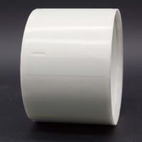 China 55mmx46-13mm Cable Adhesive Label 2mil White Matte Translucent Water Resistant Vinyl Cable Label for sale