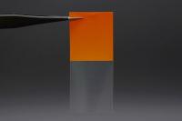 China 70x30-34mm 2mil Orange Matte Water Resistant Polyvinyl Chloride Cable Label for sale