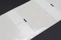 China 40x70-20mm Cable Adhesive Label 1mil White Gloss Transparent Water Resistant Polyester Cable Label for sale