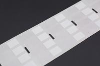 China 9.5x30-12mm 2mil White Matte Translucent Vinyl Permanent Waterproof Adhesive Labels for sale