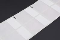 China 52x36-19mm Cable Adhesive Label 2mil White Matte Clear Water Resistant Vinyl Cable Label for sale