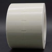 China 40x20-10mm Cable Adhesive Label 1mil White Gloss Transparent Water Resistant Polyester Label for sale
