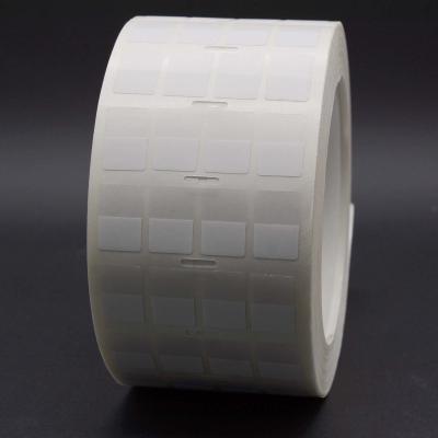 China 19x20-9mm Adhesive Cable Labels 2mil White Matte Translucent Water Resistant Vinyl Cable Label for sale