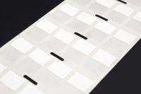China 60x25-23mm,2mil White Matte Translucent Water Resistant Vinyl Cable Label for sale