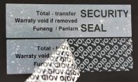 China White 65um 1mil Gloss Full Transfer Tamper Evident Security Labels For VOID for sale