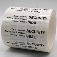China White 65um 1mil Gloss Full Transfer Tamper Evident Security Labels For VOID for sale