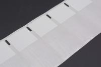 China 25x37-11.5mm Cable Adhesive Label 2mil White Matte Translucent Water Resistant Vinyl Cable Label for sale