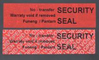 China Red 56um 1mil Matte Non Transfer Tamper Evident Label For VOID for sale