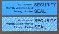 China Matte Blue Tamper Proof Seal Security Sticker 56um 1mil Non-Transfer Tamper Evident Label Stiker For VOID for sale