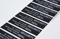 China 56um 1mil Black Matte Non Transfer High Residue Tamper Proof Label For VOID for sale