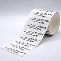 China 70um 1mil Gloss White Semi Transfer Tamper Evident Label Stiker For VOID for sale