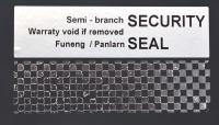 China 60um 1mil Tamper Proof Seal Security Sticker Silver Matte Semi Transfer Tamper Evident Label For Checkerboard for sale