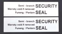 China 60um 1mil Tamper Proof Seal Security Sticker Silver Matte Semi Transfer Tamper Evident Label For Checkerboard for sale