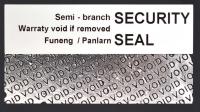 China 80um 1.5mil Tamper Proof Plastic Seals Matte Silver Semi Transfer High Residue For VOID for sale