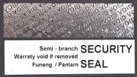 China 45um 1mil Tamper Proof Seal Security Sticker Silver Matte Semi Transfer With High Residue for sale