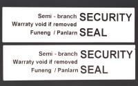 China 45um 1mil Tamper Proof Seal Security Sticker Silver Matte Semi Transfer With High Residue for sale
