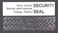 China 85um 1.5mil Matte Sliver Semi Transfer Tamper Evident Label Stiker With Low-Residue for sale