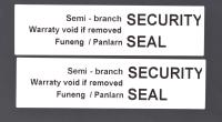 China 85um 1.5mil Matte Sliver Semi Transfer Tamper Evident Label Stiker With Low-Residue for sale