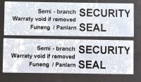China 85um 2mil Tamper Proof Security Stickers White Gloss Semi Transfer Low Residue for sale