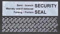 China 85um 2mil Tamper Proof Security Stickers White Gloss Semi Transfer Low Residue for sale
