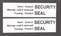 China 45um 1mil Tamper Proof Seal Security Sticker Gloss White With High Residue for sale