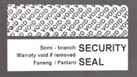 China 45um 1mil Tamper Proof Seal Security Sticker Gloss White With High Residue for sale