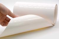 China 1Mil Gloss White Permanent Adhesive Polyimide Materials With Glassine for sale