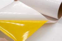 China Removable Anti Static Label Material 1Mil Gloss White Polyimide Materials With Glassine for sale