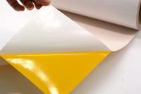 China ESD Anti Static Label Material 1Mil Gloss White Strong Adhesive Polyimide Materials With Glassine for sale