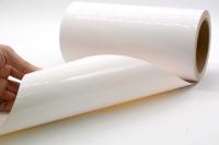 China ESD Anti Static Label Material 1Mil Gloss White Strong Adhesive Polyimide Materials With Glassine for sale