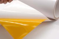 China 2Mil High Temperature Adhesive Label Material Matte White Permanent Adhesive Polyimide With Glassine for sale