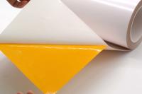China 2 Mil High Temperature Adhesive Label Material Matte White Permanent Adhesive Polyimide With Mesh Check Base for sale