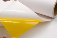 China Polyimide Materials Permanent Adhesive Matte White 1Mil With Glassine for sale