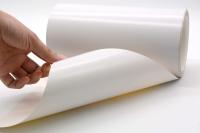 China Matte White 1Mil Permanent Adhesive Antistatic Polyimide Reusable Sticker Materials With  Glassine for sale
